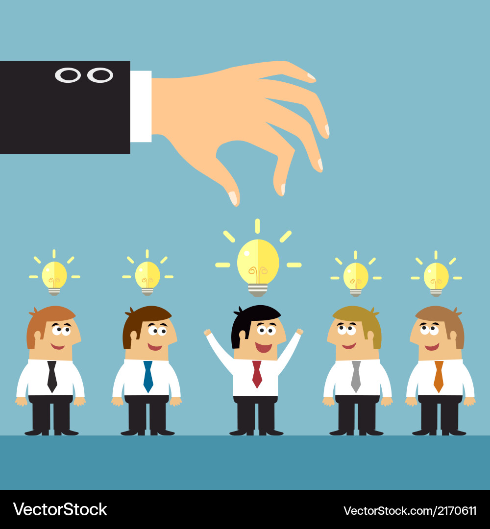 Business ideas selection concept Royalty Free Vector Image