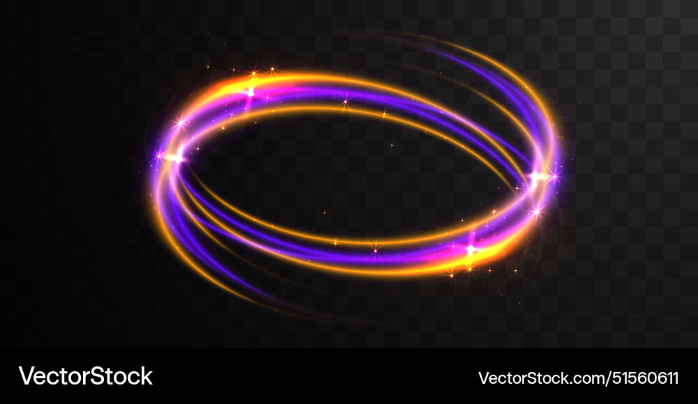 Colorful neon light vortex or portal frame Vector Image