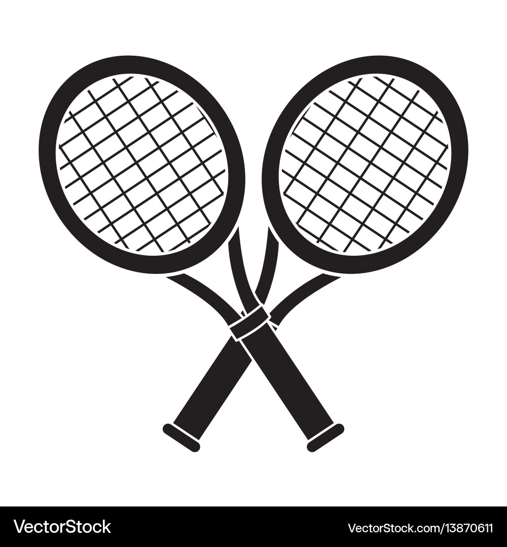 Contour racket and tennis ball icon Royalty Free Vector