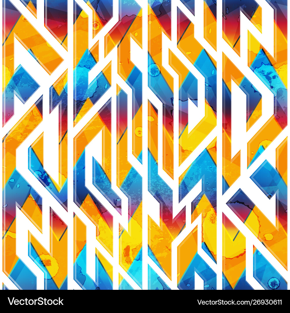 Grunge geometric pattern Royalty Free Vector Image