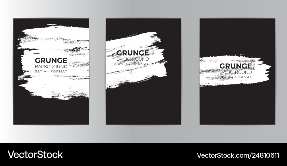 Grunge hand drawn background set a4 format Vector Image
