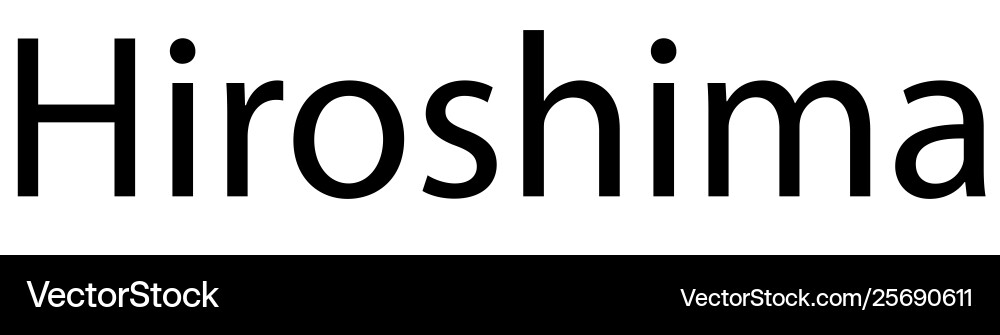 Hiroshima stamp on white background Royalty Free Vector