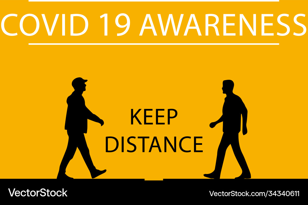 Keep distance Royalty Free Vector Image - VectorStock