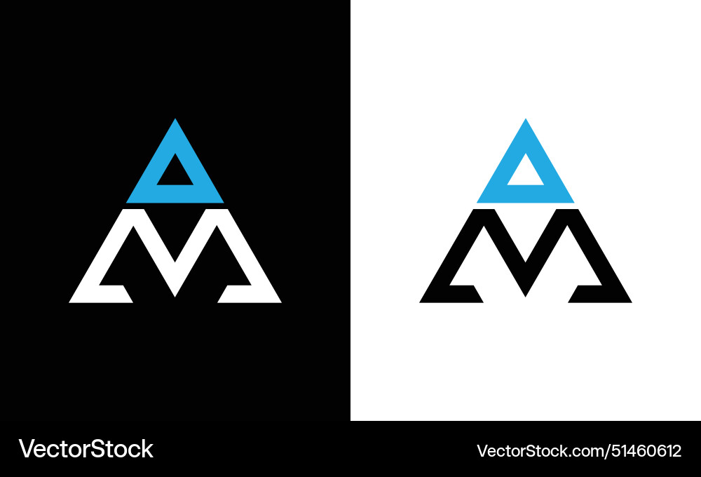 Am letter logo design template Royalty Free Vector Image