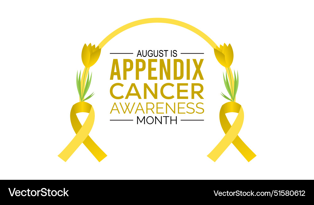 Appendix cancer awareness month Royalty Free Vector Image