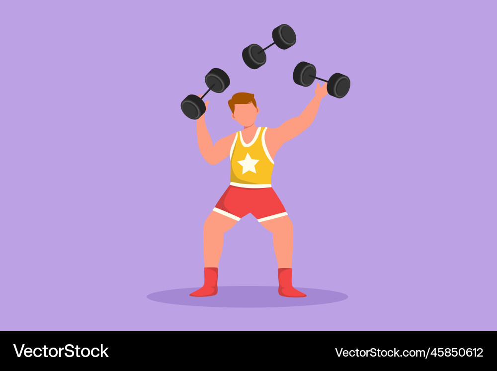 Cartoon flat style drawing acrobat juggling small Vector Image