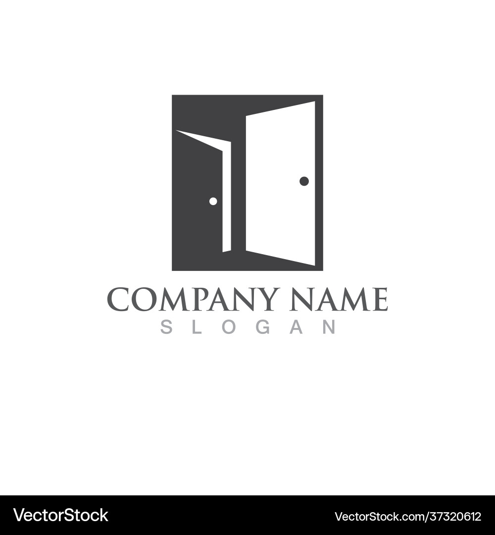 Door logo and symbol image Royalty Free Vector Image