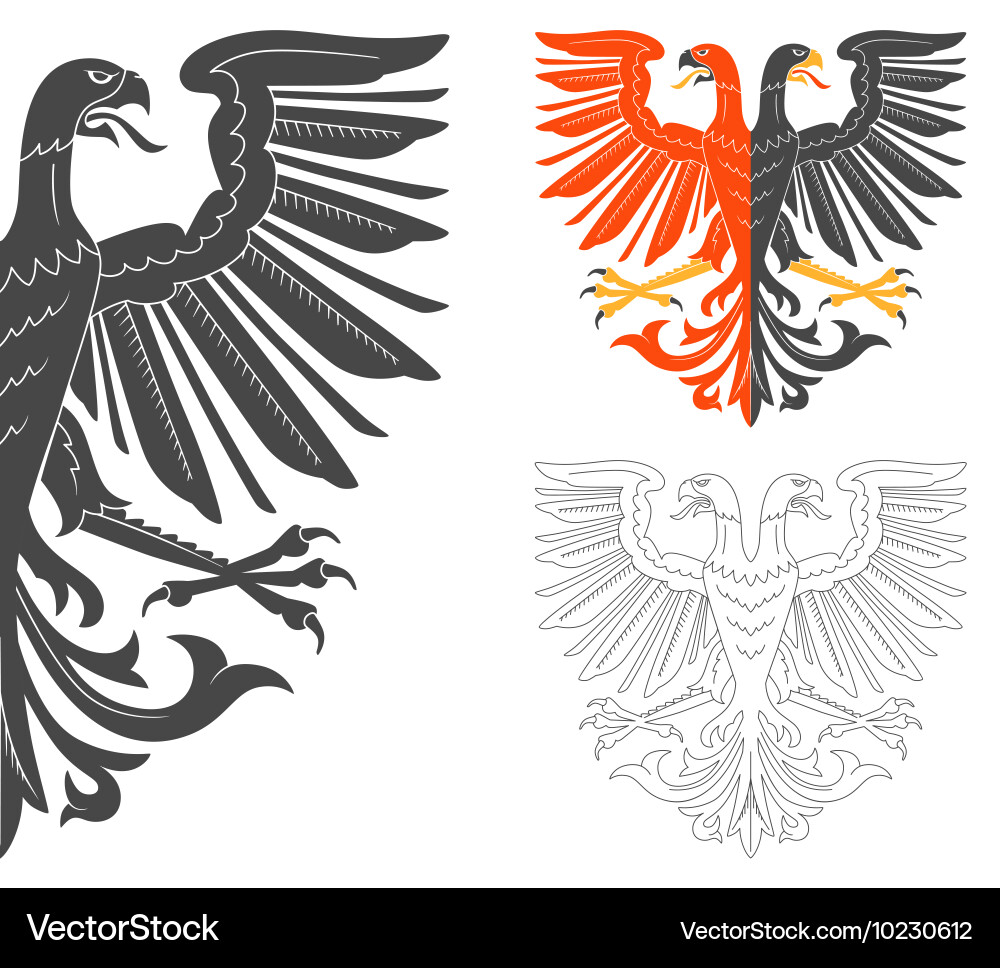 Double headed eagle Royalty Free Vector Image - VectorStock