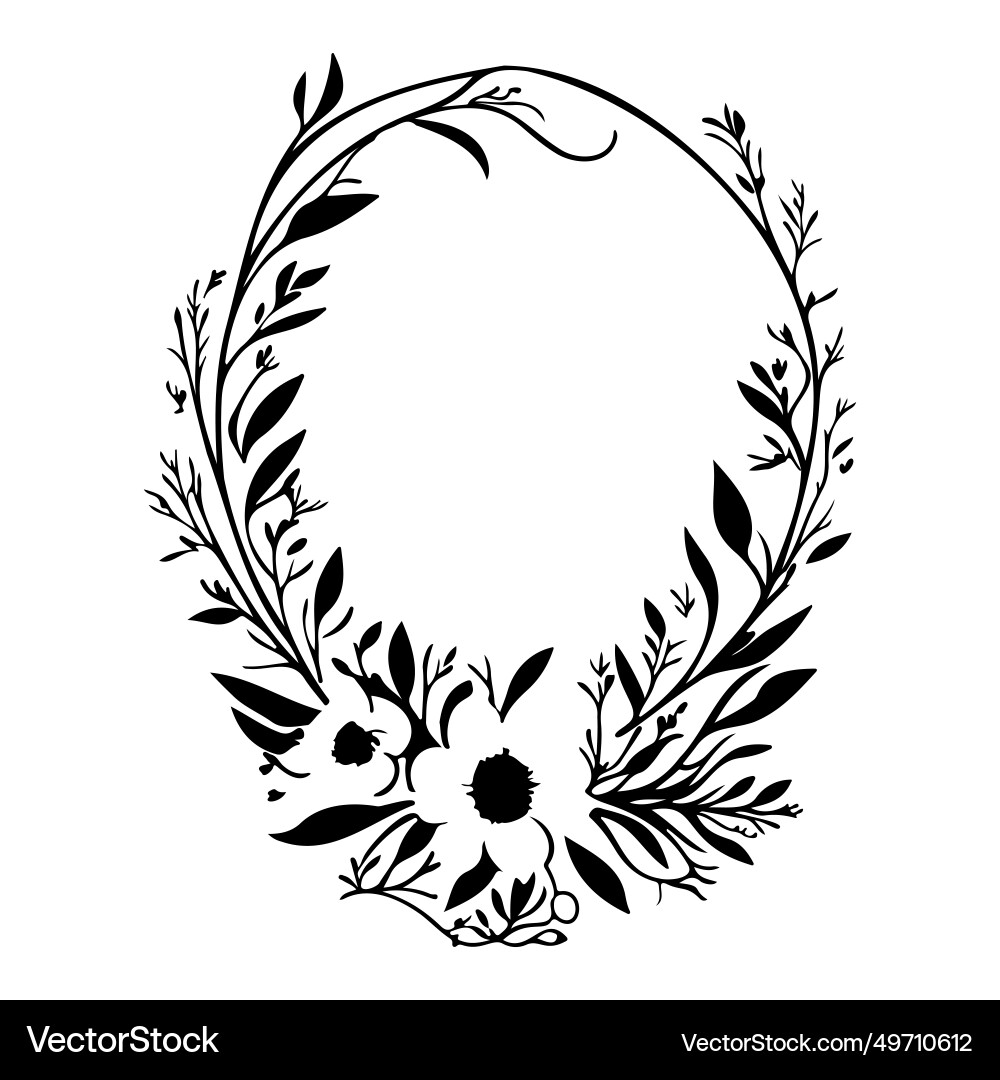 Flower angle ornament vintage sketch hand draw Vector Image
