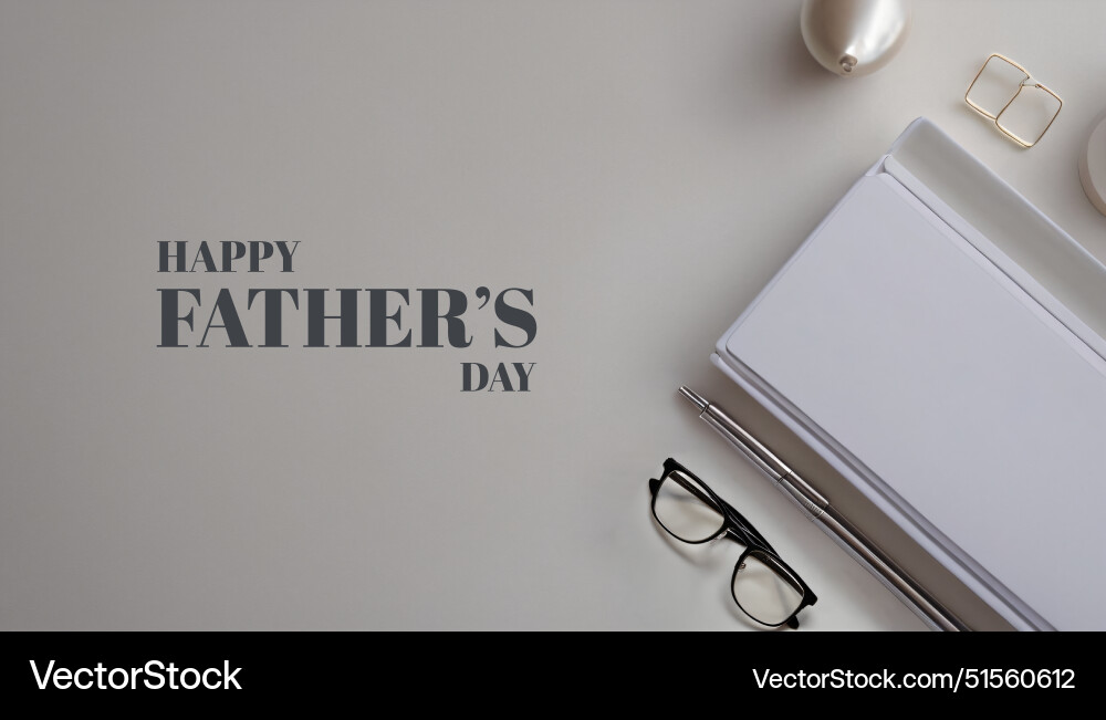 Happy fathers day background simple modern design Vector Image