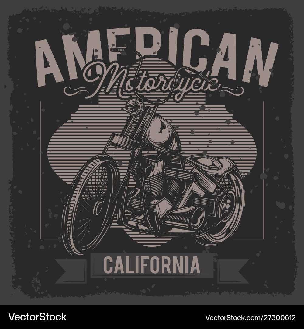 Motorcycle american Royalty Free Vector Image - VectorStock