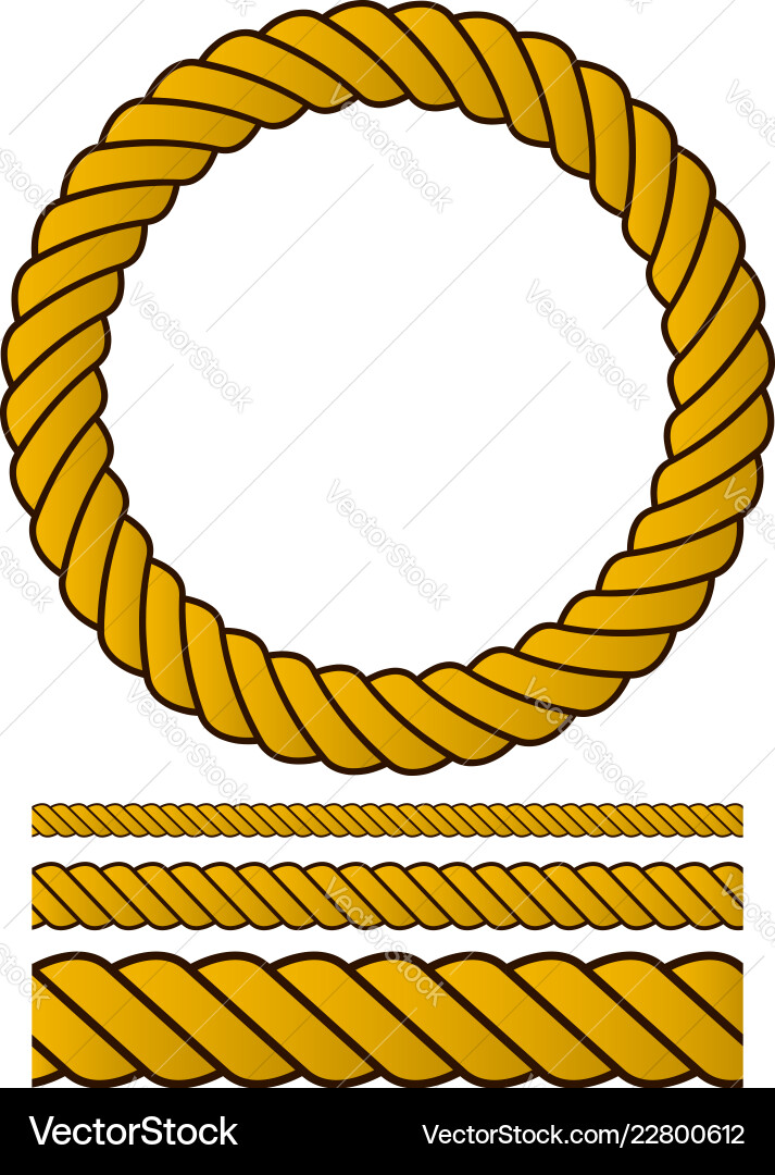 Rope set Royalty Free Vector Image - VectorStock