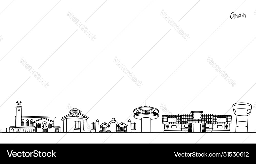 Sights of guam Royalty Free Vector Image - VectorStock