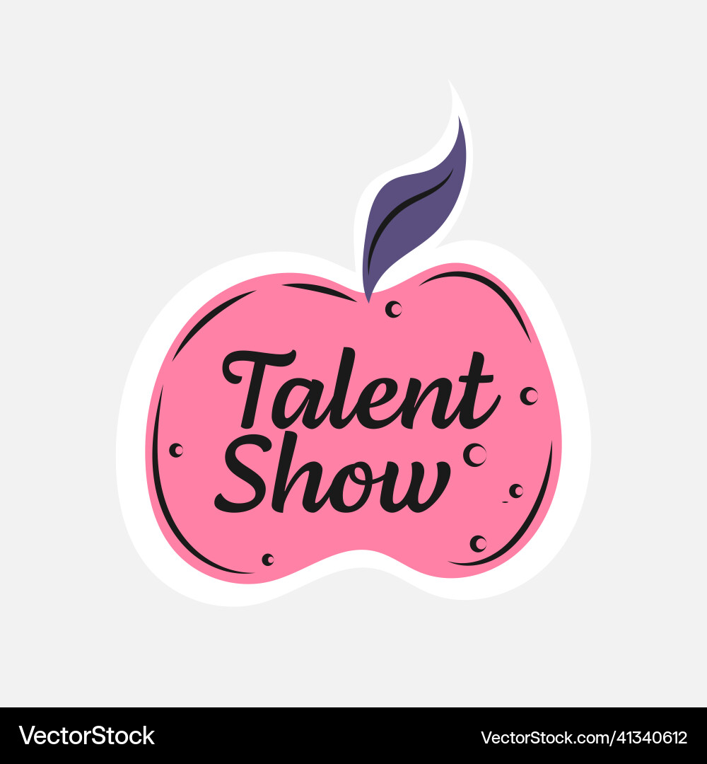 Talent show sticker template label design Vector Image