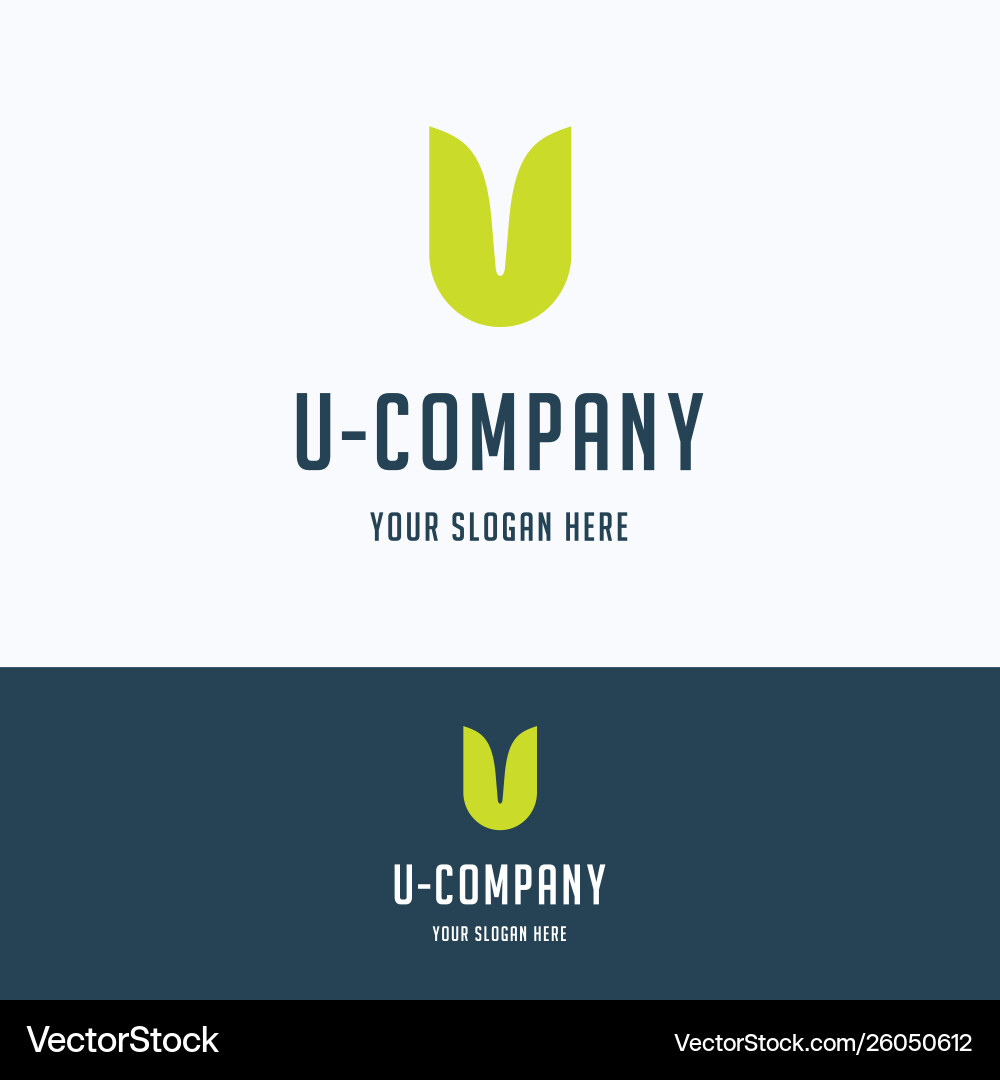 U company logo Royalty Free Vector Image - VectorStock