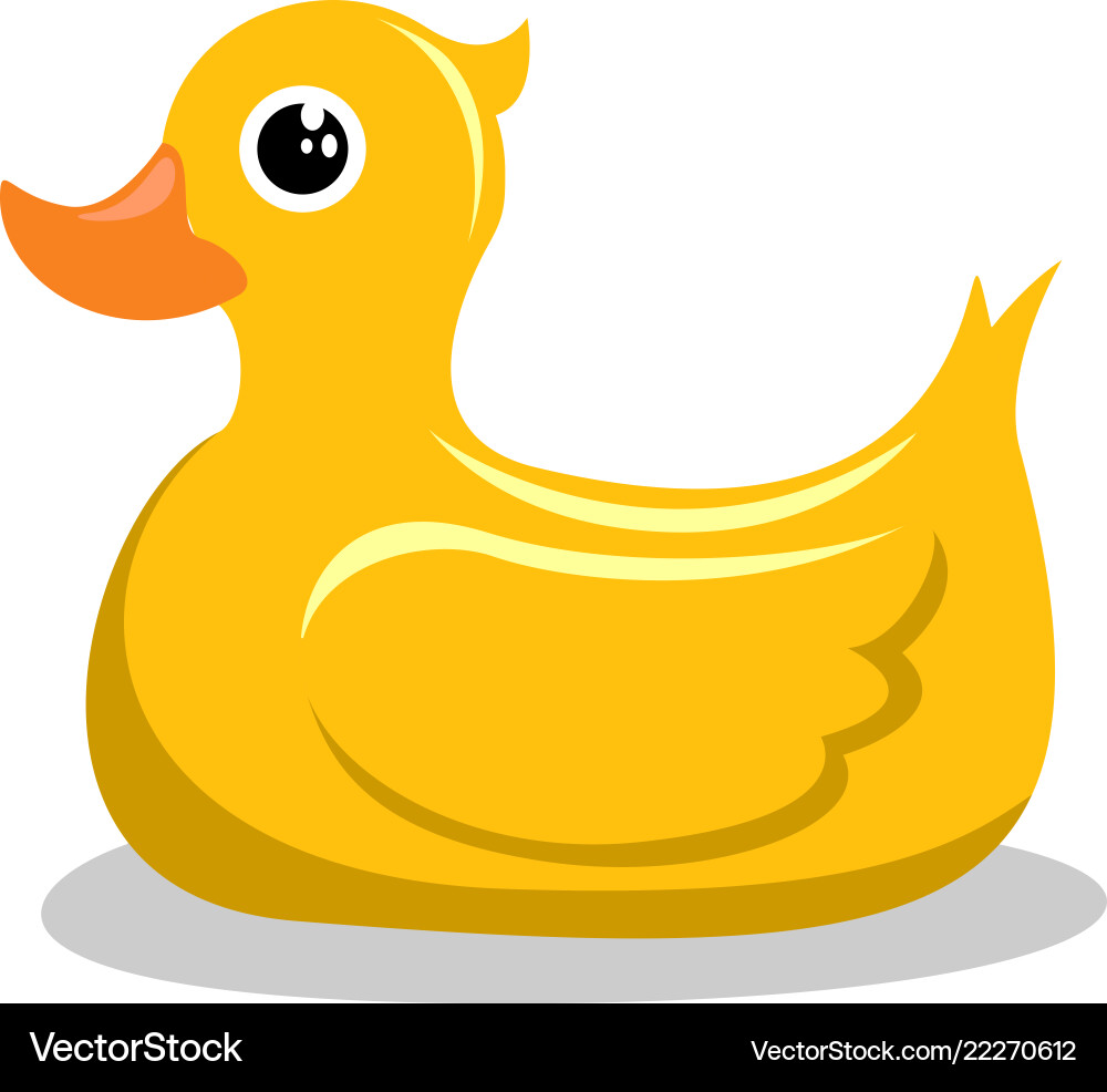 Yellow rubber ducky Royalty Free Vector Image - VectorStock