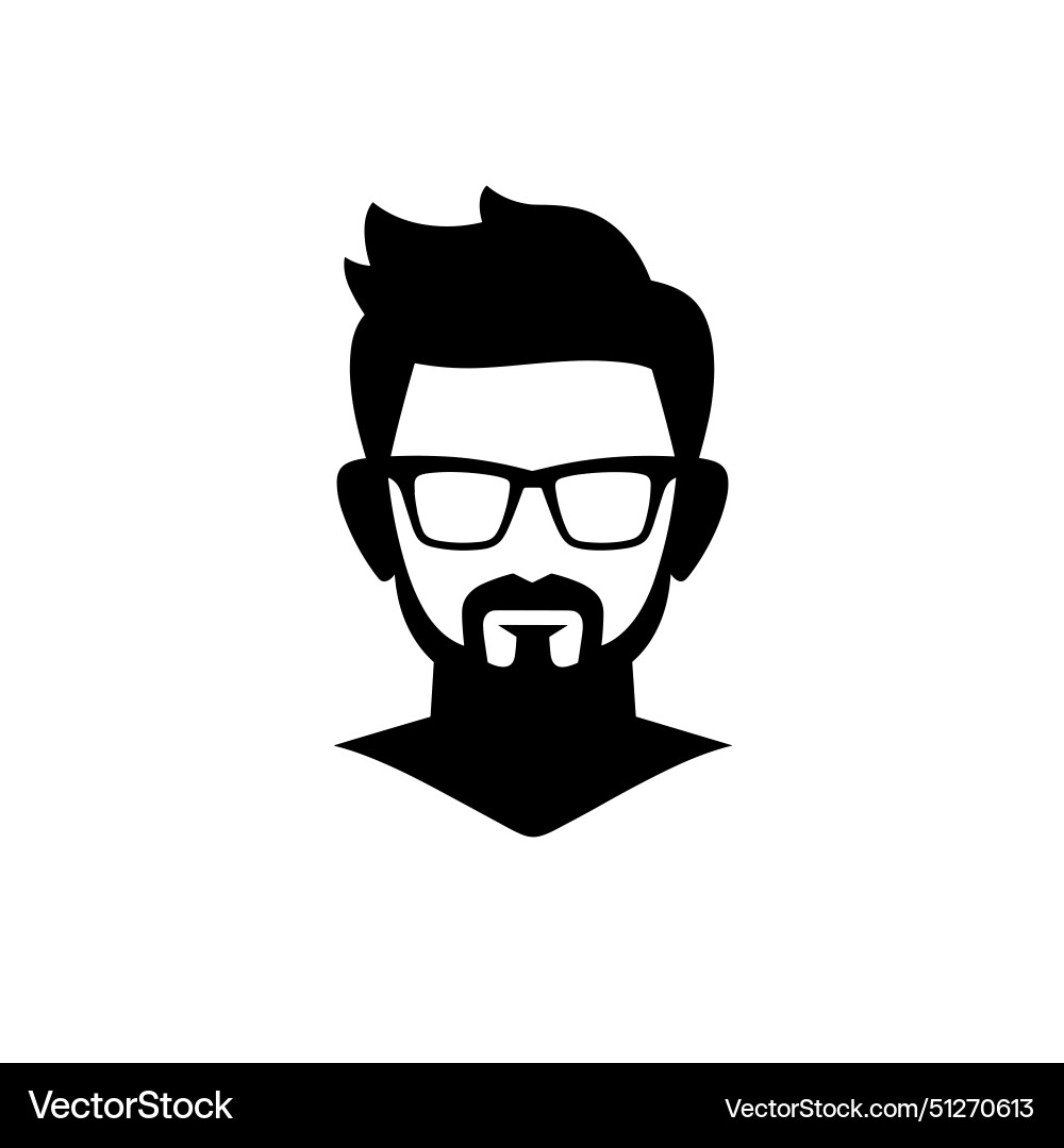 Avatar icon black silhouettes isolated on white Vector Image