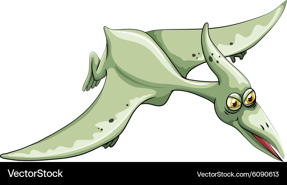 Dinosaur flying in the sky Royalty Free Vector Image
