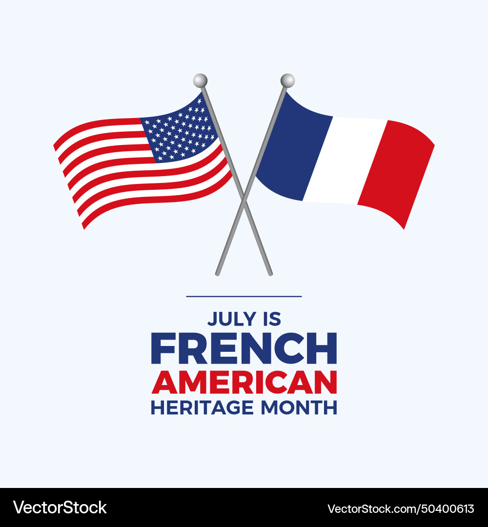 French american heritage month poster Royalty Free Vector