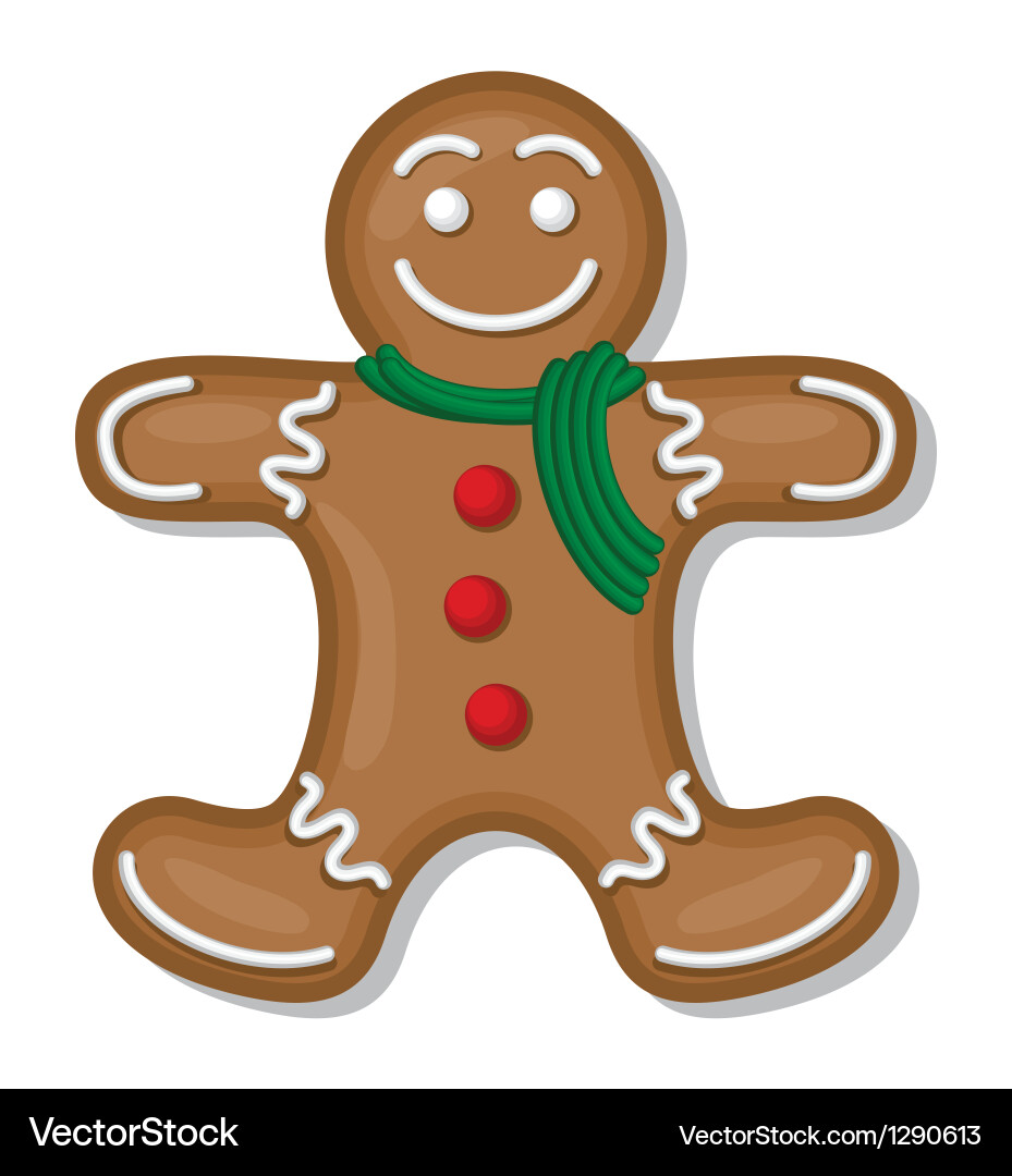 Gingerbread Man Cookie Royalty Free Vector Image