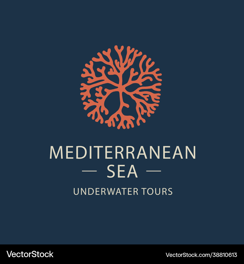 Markenlogo Korallen Lizenzfreies Vektorbild - VectorStock