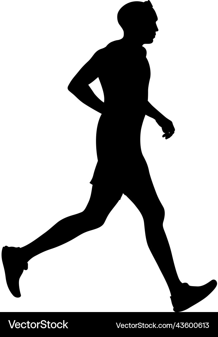 Runner athlete running Royalty Free Vector Image