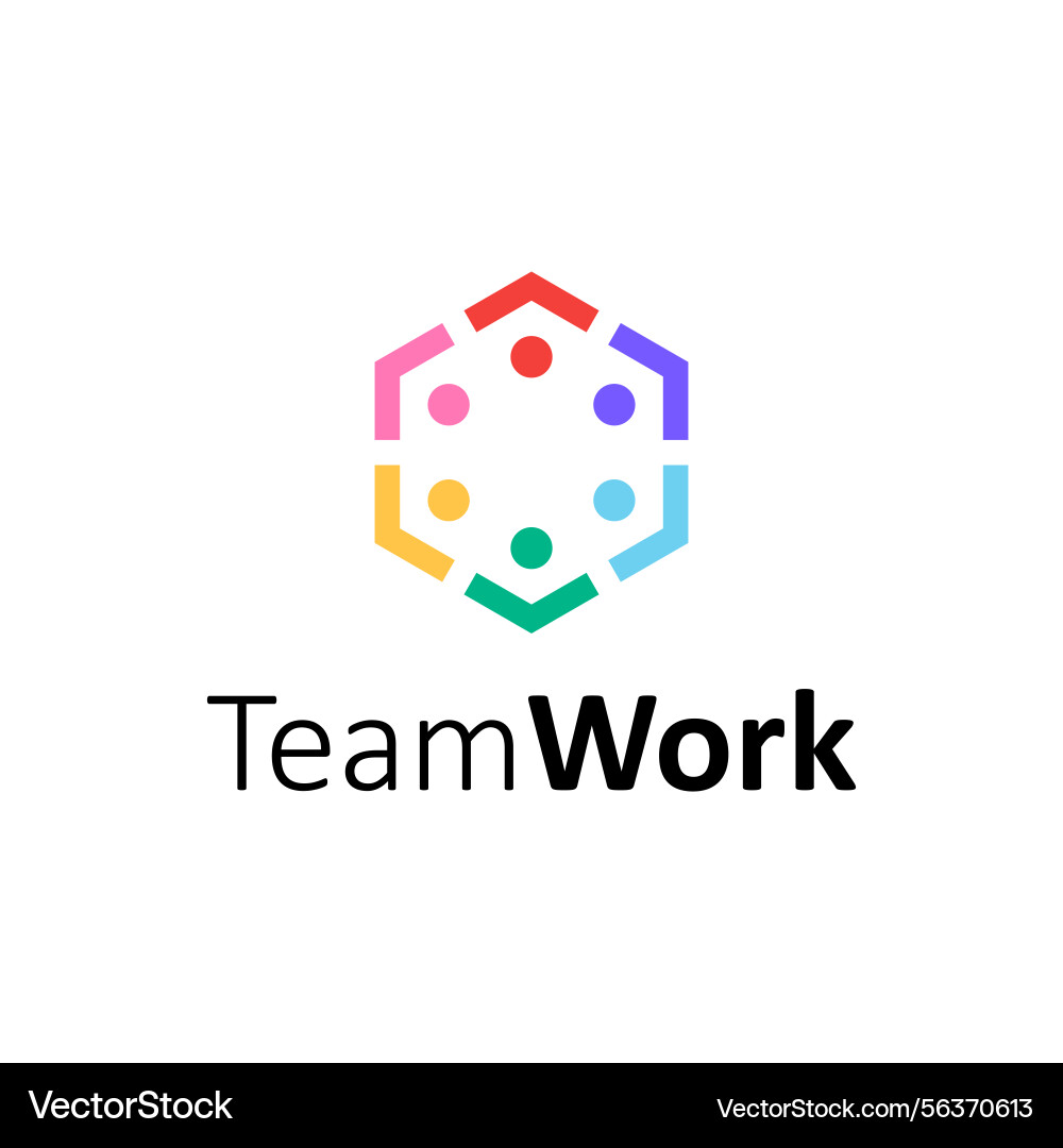 Team work logo Royalty Free Vector Image - VectorStock