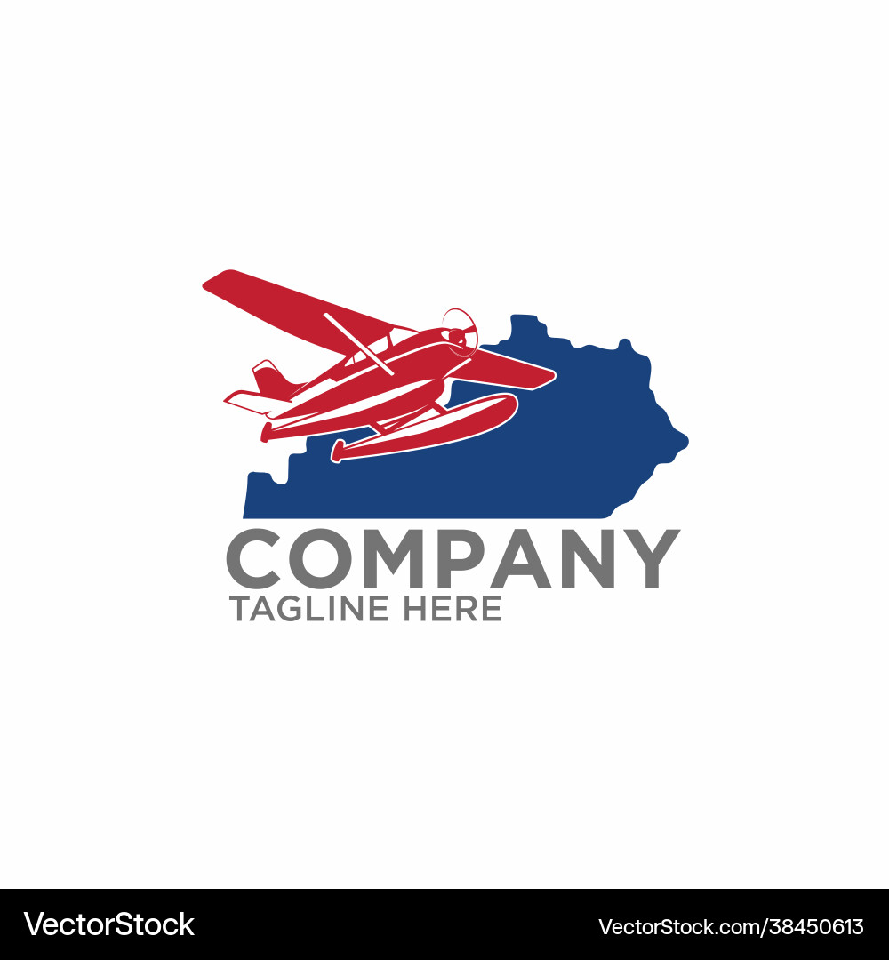 Template logo pesawat kecil Royalty Free Vector Image