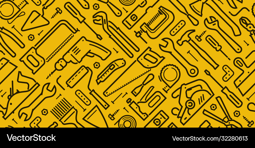 Tools seamless background construction repairs Vector Image