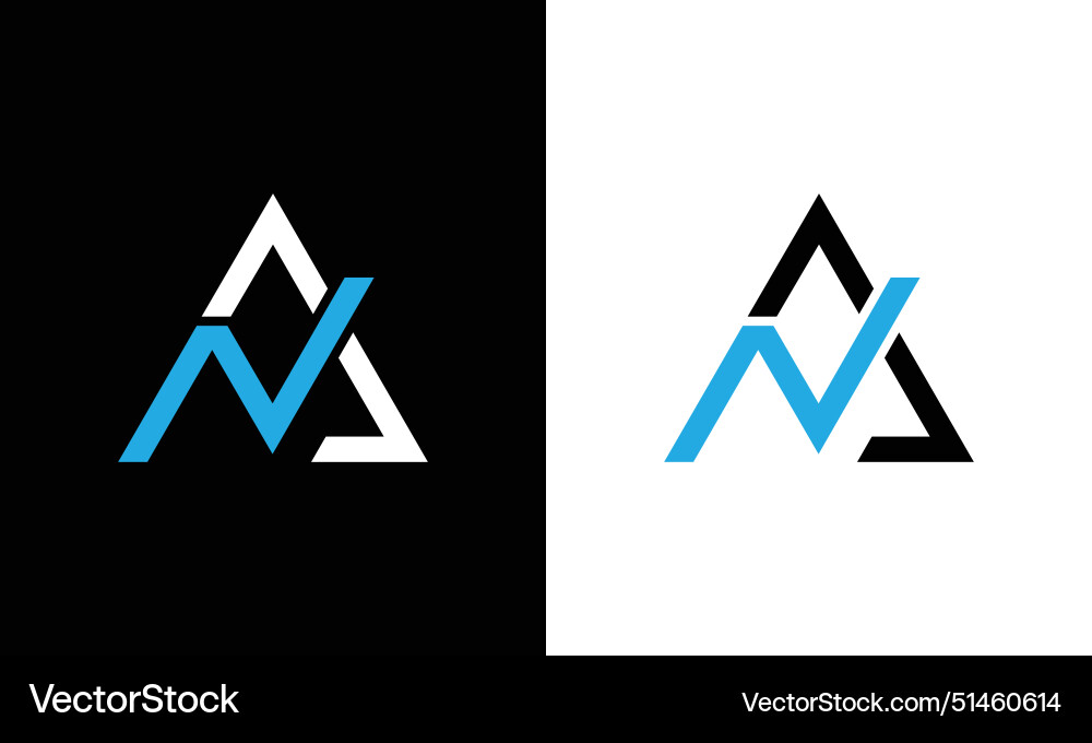 An letter logo design template Royalty Free Vector Image