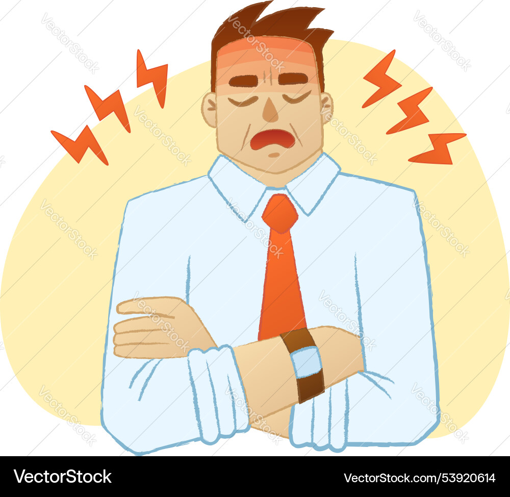 Angry man anger emotion Royalty Free Vector Image
