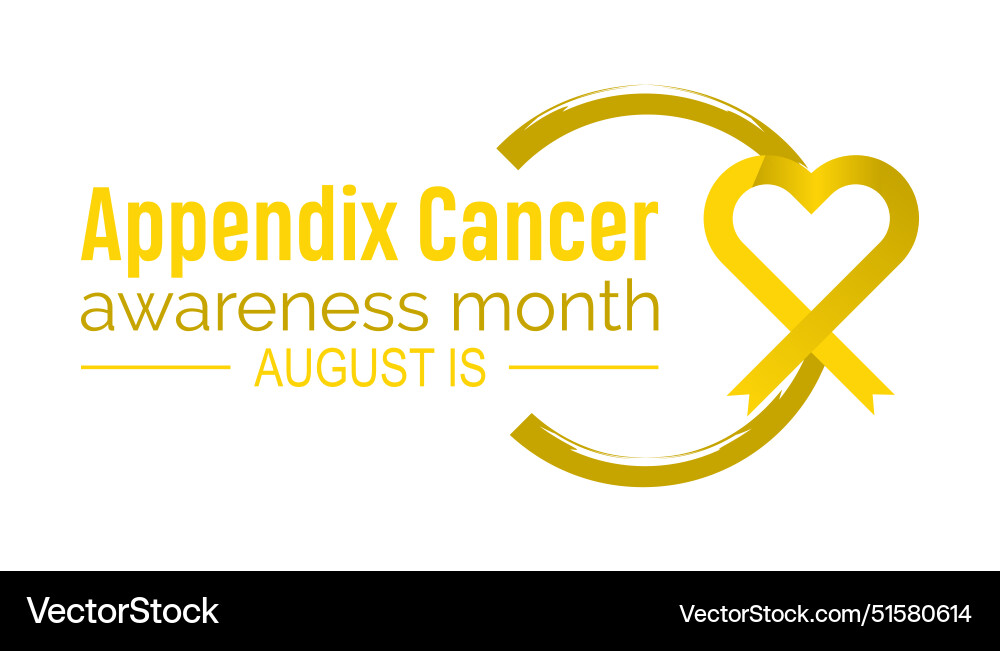 Appendix cancer awareness month Royalty Free Vector Image