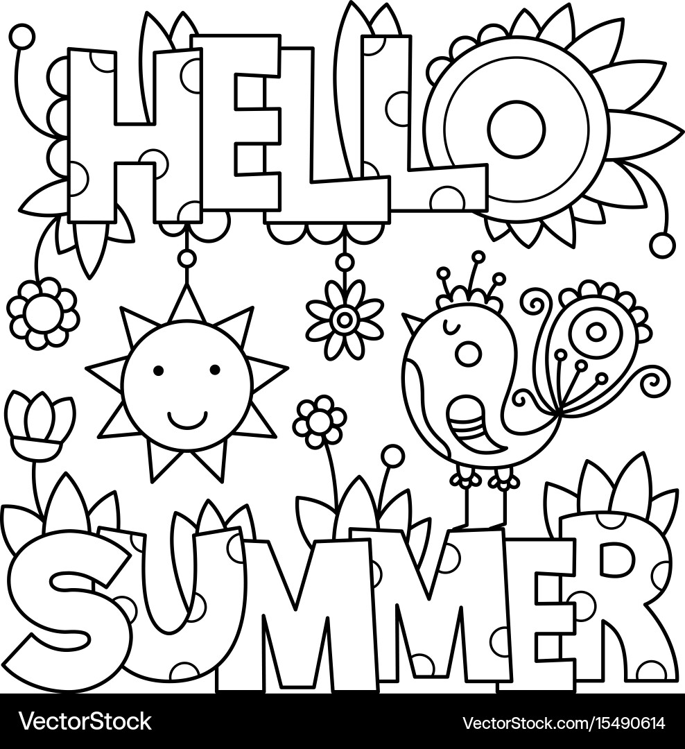 Black and white coloring page Royalty Free Vector Image