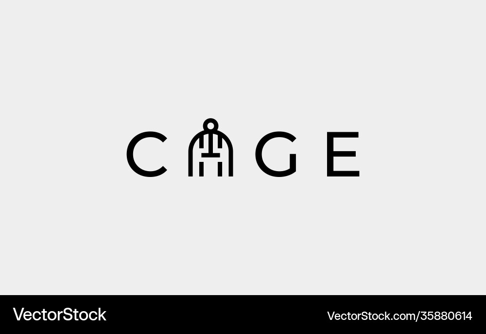 Cage logo design icon Royalty Free Vector Image