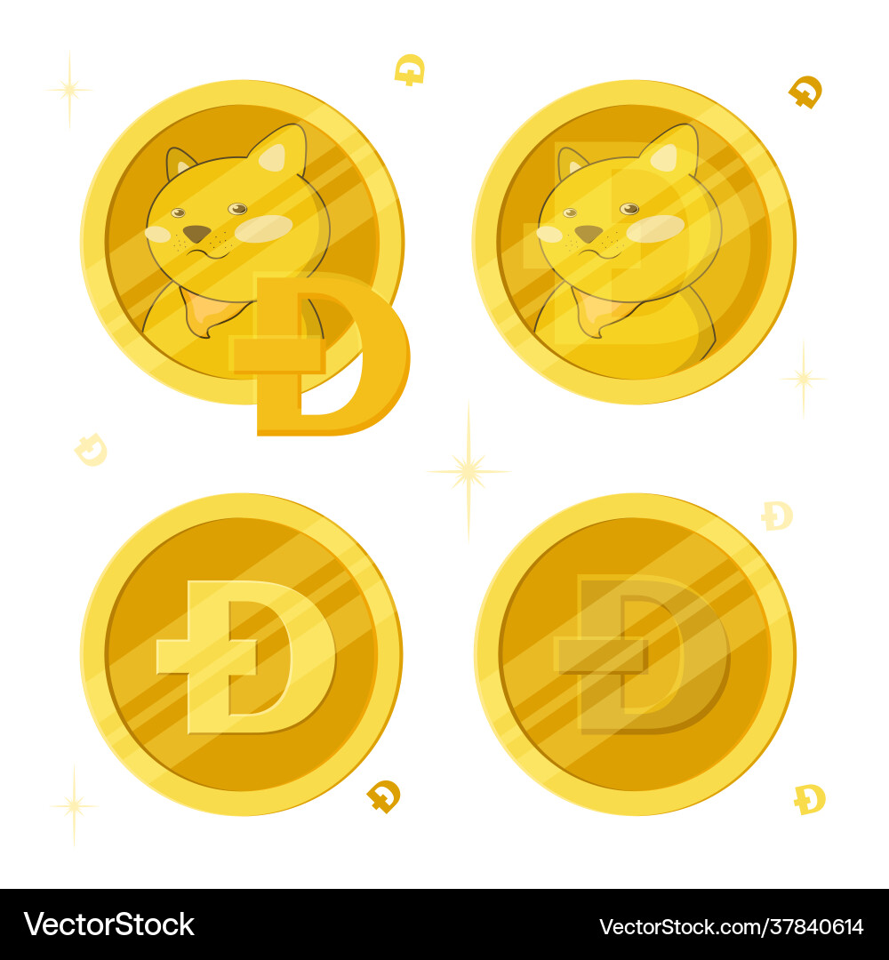 Dogecoin doge Royalty Free Vector Image - VectorStock