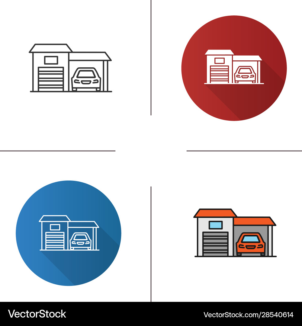 Garage icon Royalty Free Vector Image - VectorStock