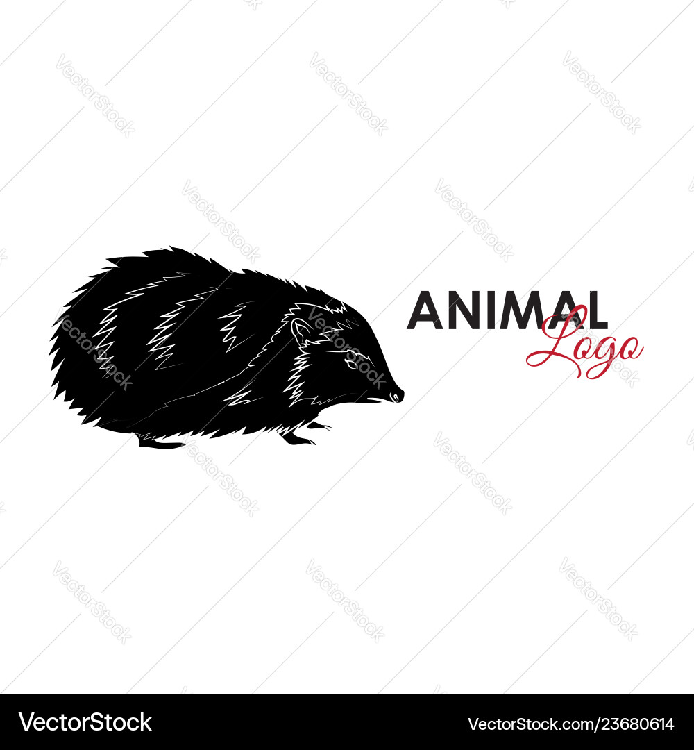 Hedgehog icon logo symbol Royalty Free Vector Image