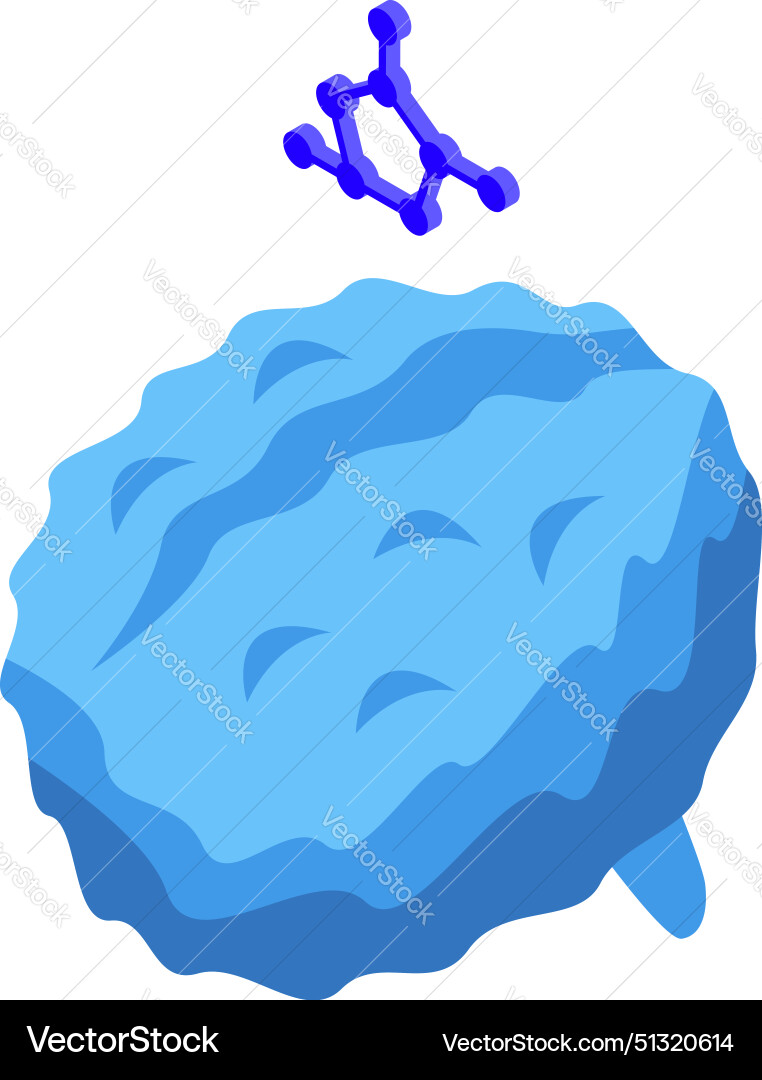 Isometric of a blue b cell Royalty Free Vector Image