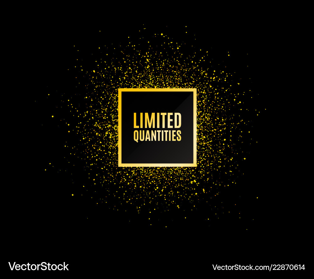 Limited quantities symbol special offer sign Vector Image
