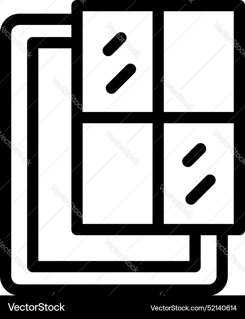 Modern double glazed window frame energy Vector Image