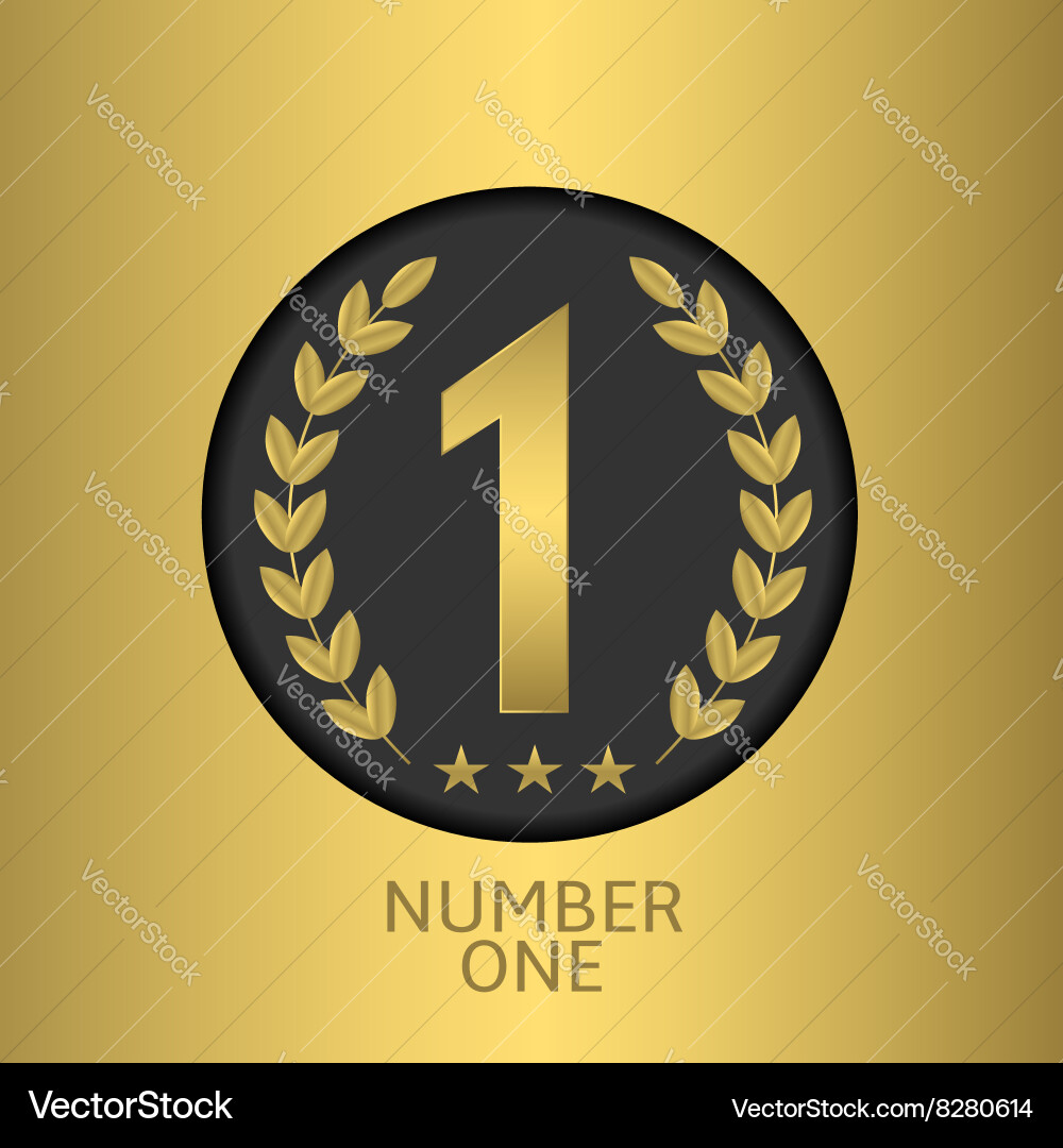 Number one symbol Royalty Free Vector Image - VectorStock