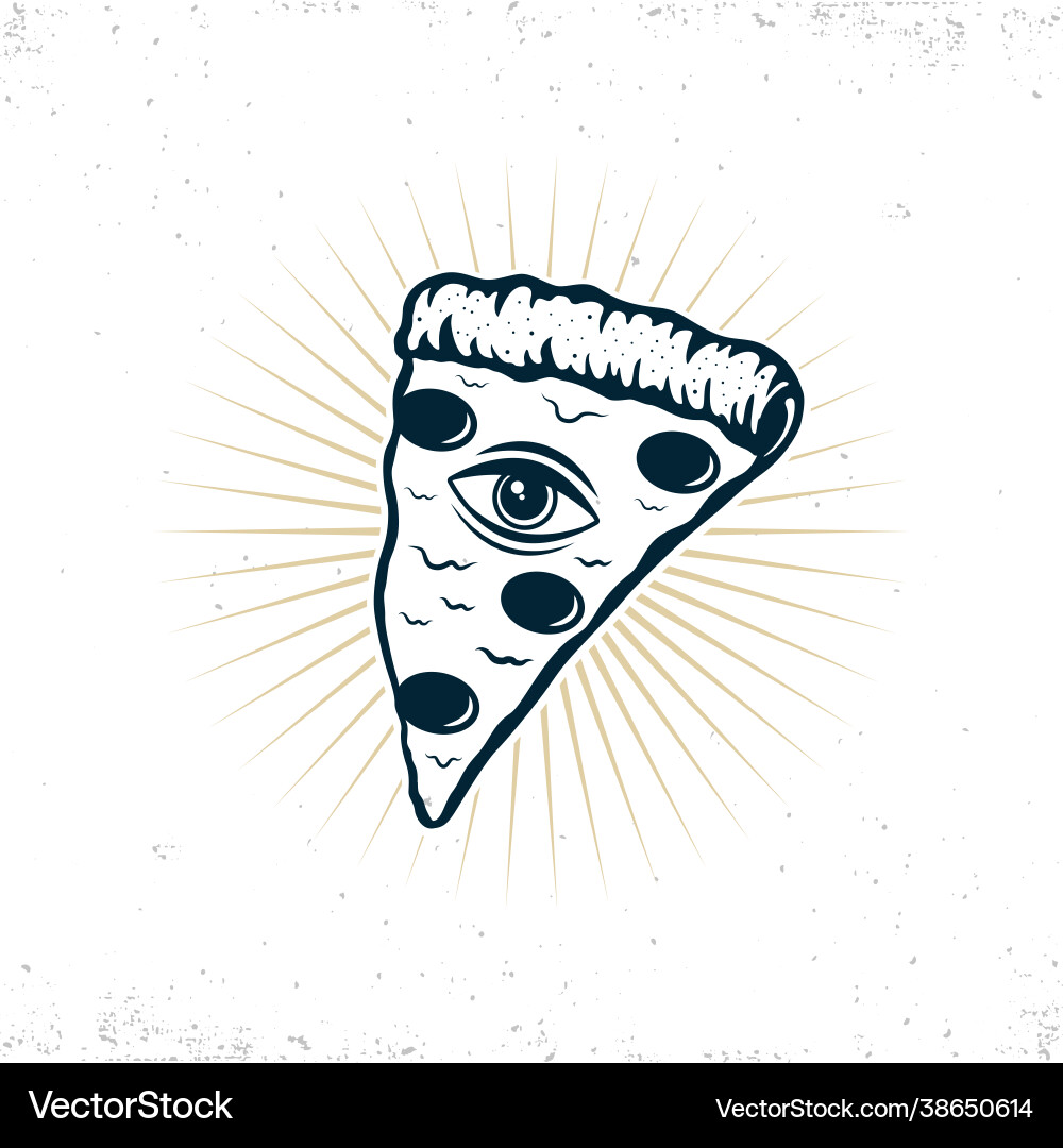 Pizza slice Royalty Free Vector Image - VectorStock