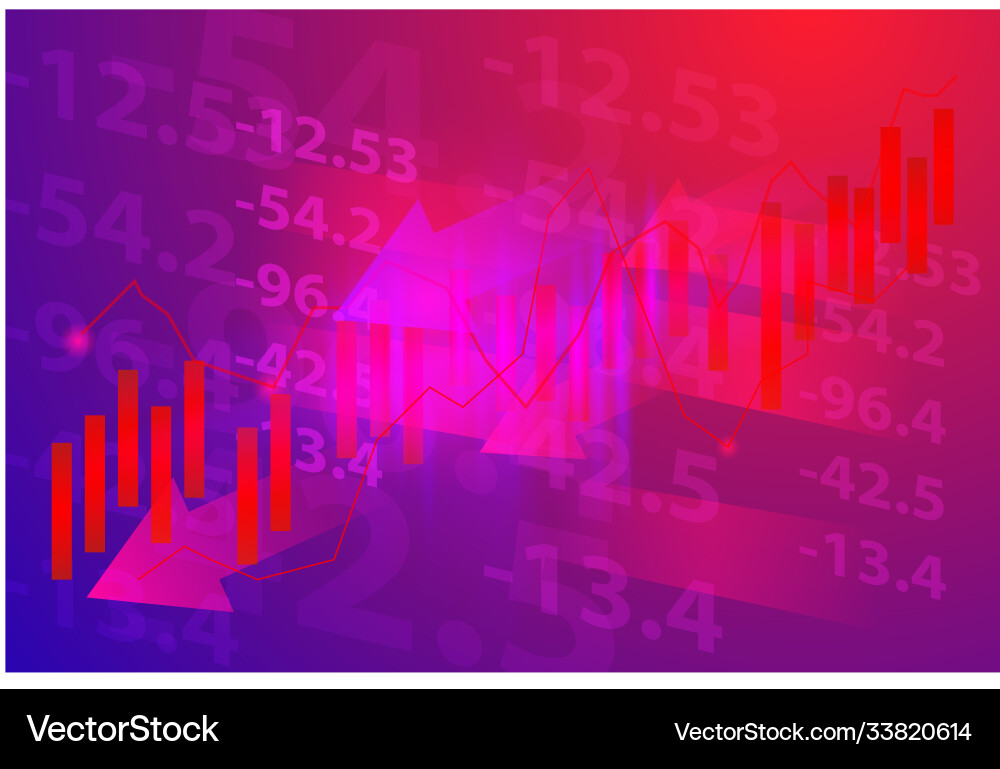 Stock and graph design background business Vector Image