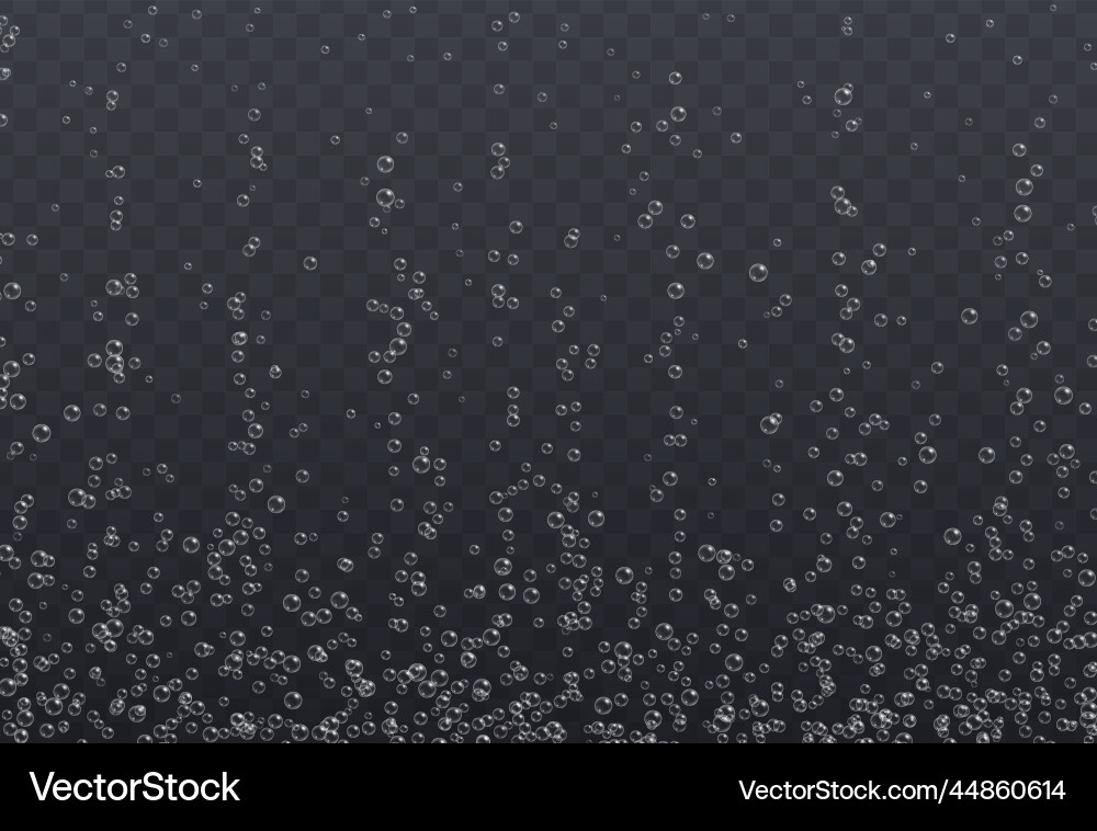 Underwater fizzing bubbles texture isolated Vector Image