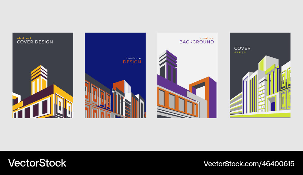 Architecture geometric patterns bauhaus posters Vector Image