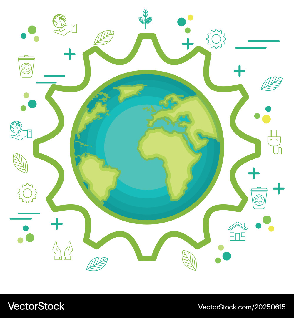 Environmental and ecology set icons Royalty Free Vector