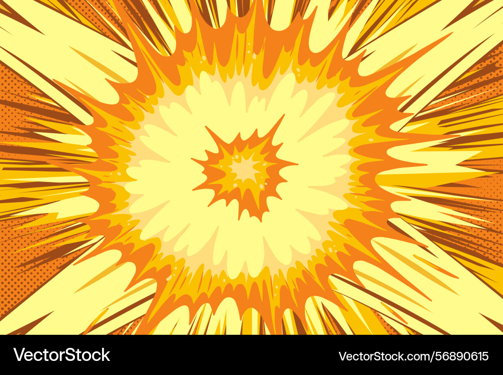 Explosive comic style background in vibrant colors