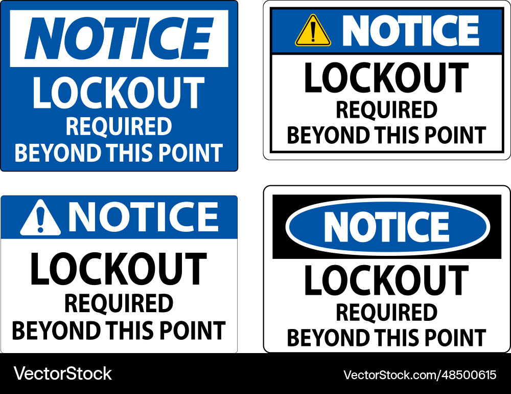 Hinweisschild-Verriegelung erforderlich über diesen Punkt