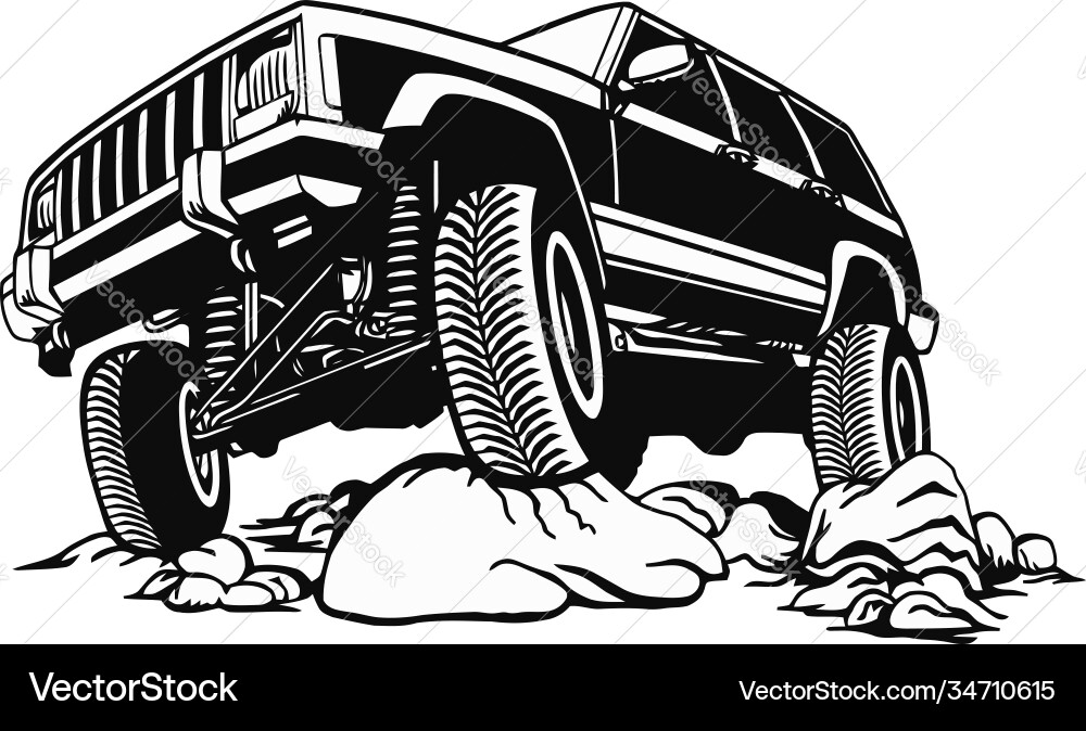 Off-Road SUV - 4x4 Truck Royalty Free Vector Image