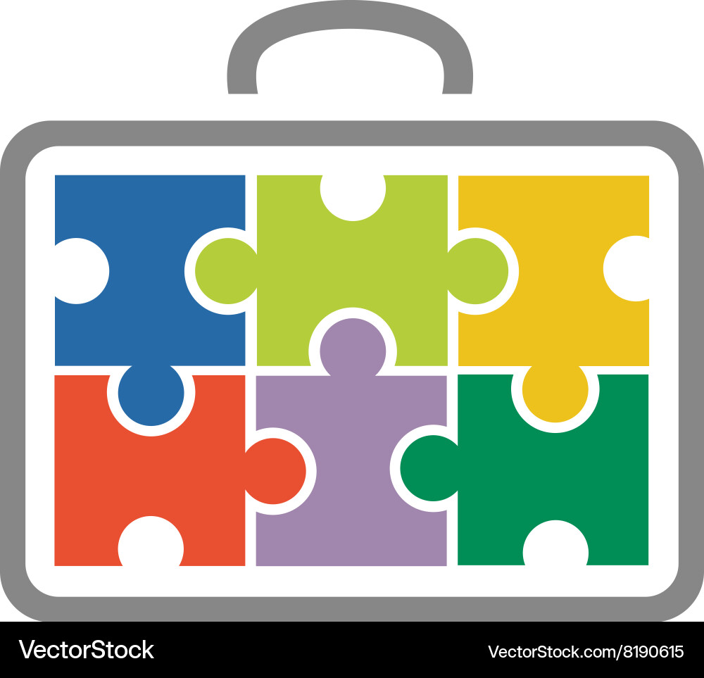 Puzzle-bag Royalty Free Vector Image - VectorStock